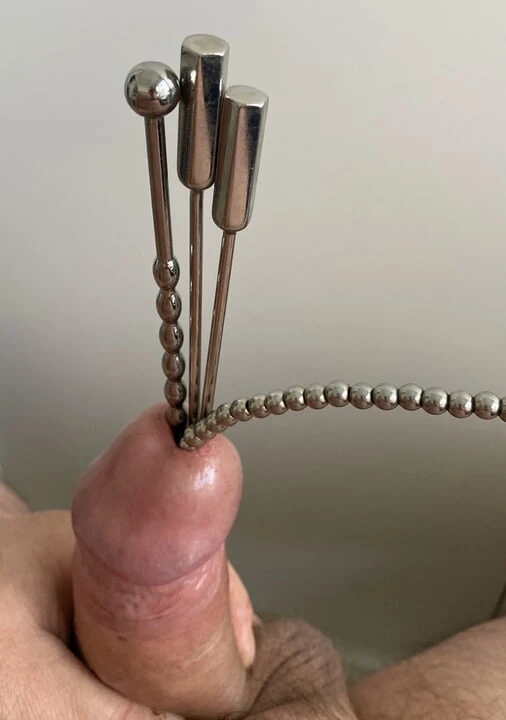 Multiple Objects In Cock Extreme Urethral Sounding Cum Hard Oiled